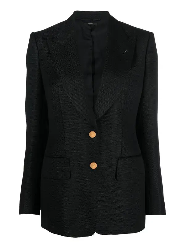 TOM FORD Single-breasted Tailored Blazer - Black