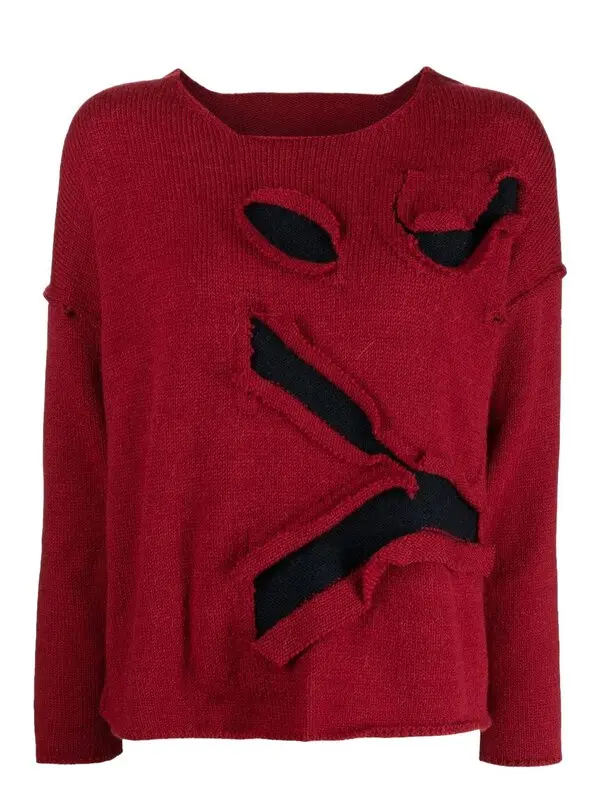 Y’s Cut-out Logo Jumper - Red