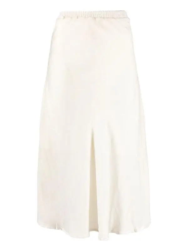Gold Hawk High-waisted Silk-blend Skirt - Neutrals
