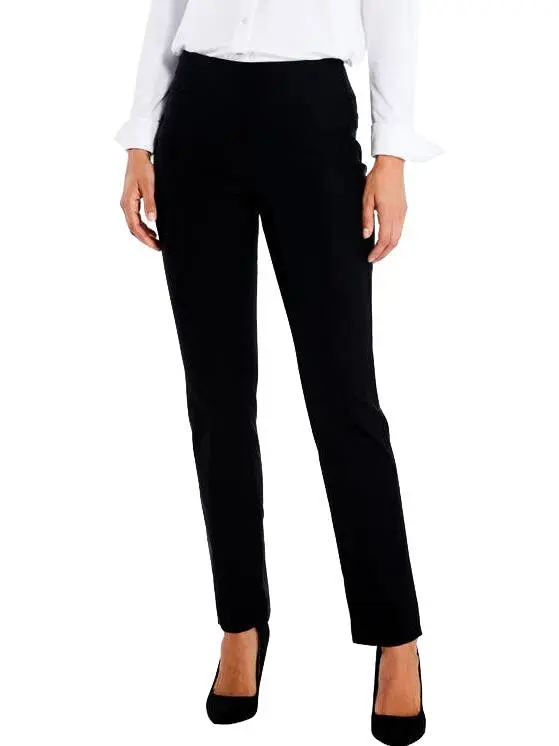 NIC+ZOE Wonderstretch Straight Leg Pants - Black Onyx