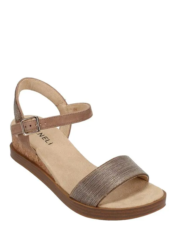 Vaneli Cedra Platform Wedge Sandal - Military Suede