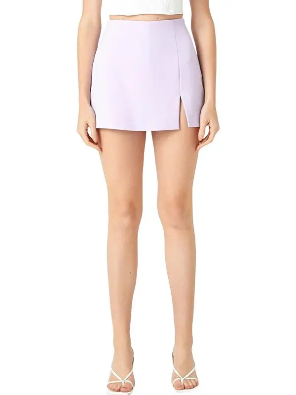 Endless Rose Side Slit Skort - Lilac