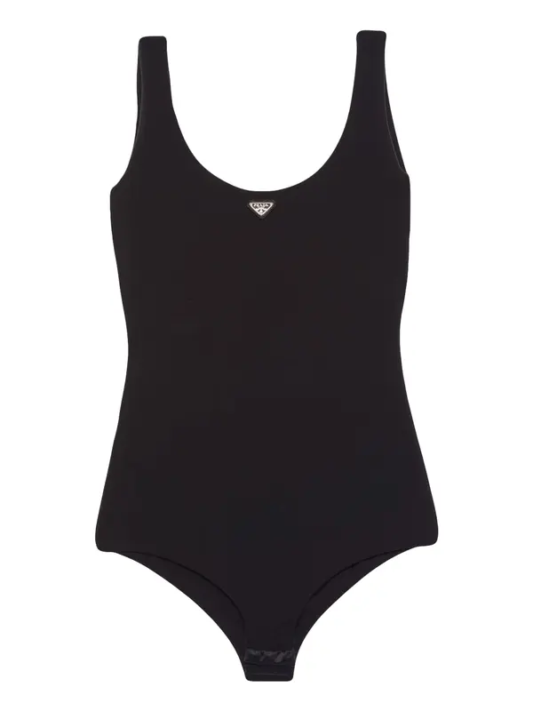 Prada Triangle-logo Bodysuit - Black