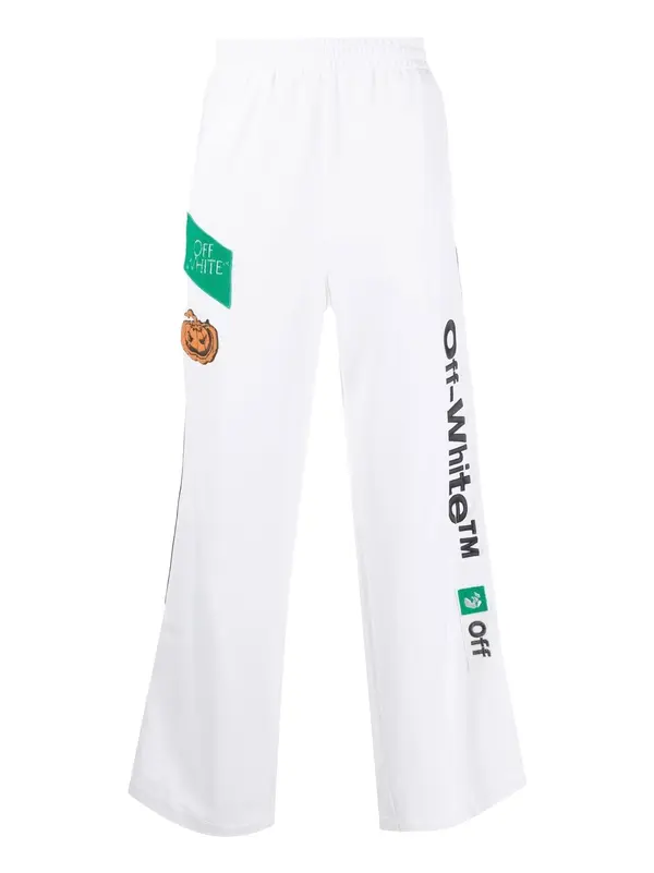 Off-White Logo-embroidered Track Pants - White