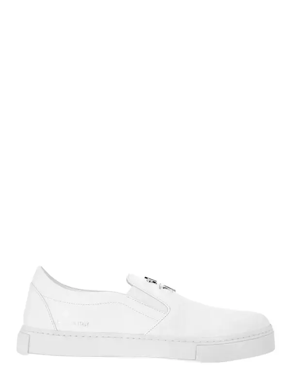Philipp Plein Logo-plaque Slip-on Sneakers - White