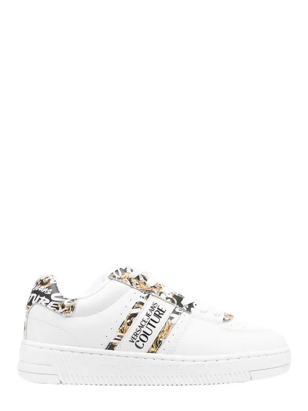Versace Lo-top Printed Sneakers - White