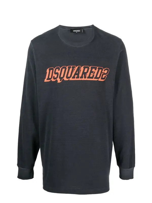 Dsquared2 Logo-print Long-sleeve Sweatshirt - Grey