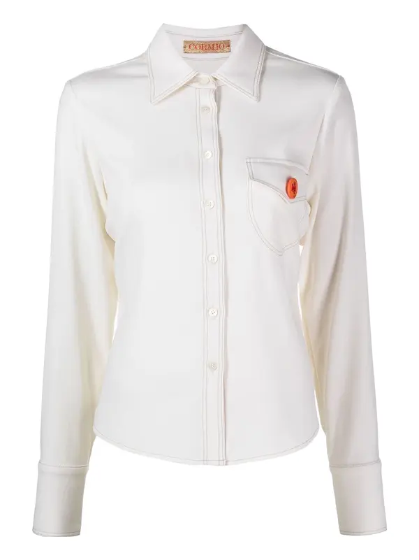 CORMIO Katy Pin-badge Shirt - White