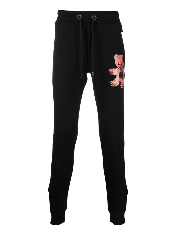 Philipp Plein Teddy Motif Track Pants - Black