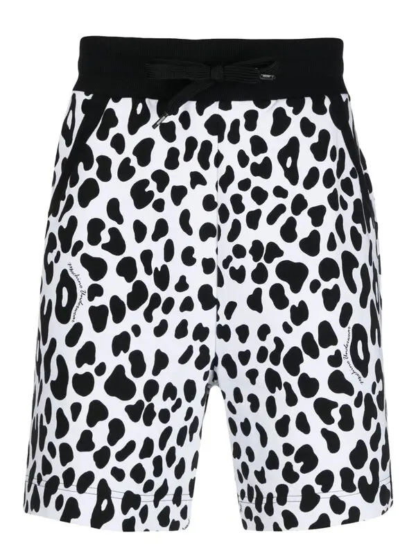 Moschino Leopard Print Shorts - White