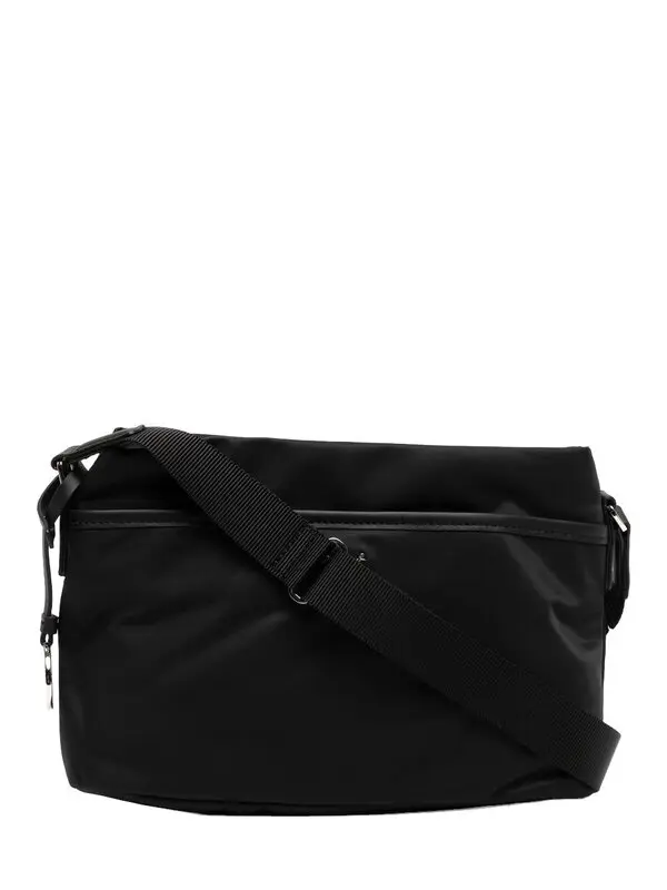 AGNÈS B. Zipped Crossbody Bag With Leather Trim - Black