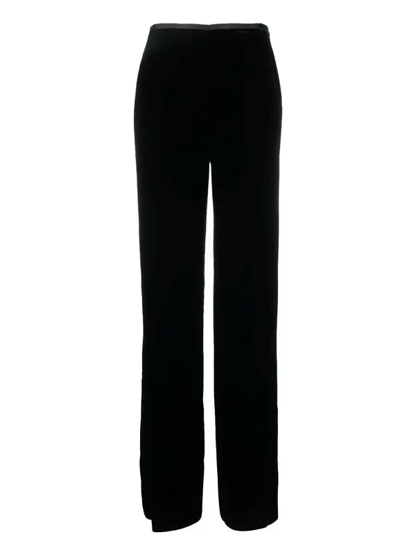 Emporio Armani Elasticated Straight-leg Trousers - Black