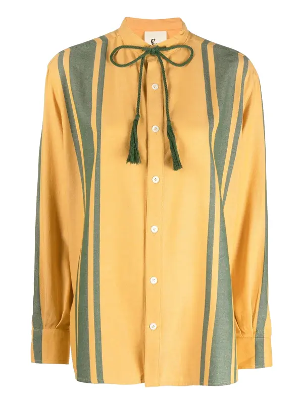 PAULA Striped Long-sleeve Shirt - Yellow