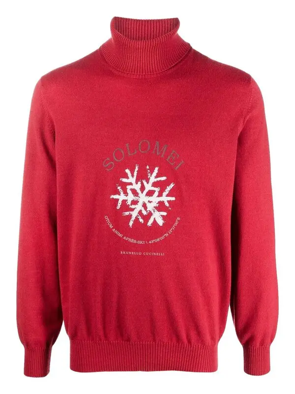 Brunello Cucinelli Roll-neck Cashmere Jumper - Red