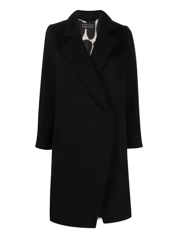 GIANLUCA CAPANNOLO Double-breasted Tailored Coat - Black