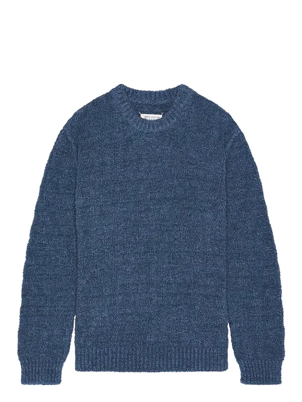 MAISON MARGIELA Heavyweight Knit Sweater - Dark Blue