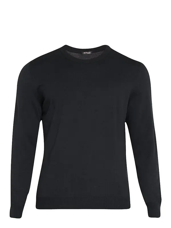 Kiton Wool Crewneck Sweater - Blk