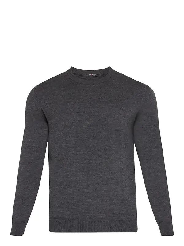 Kiton Wool Crewneck Sweater - Gry