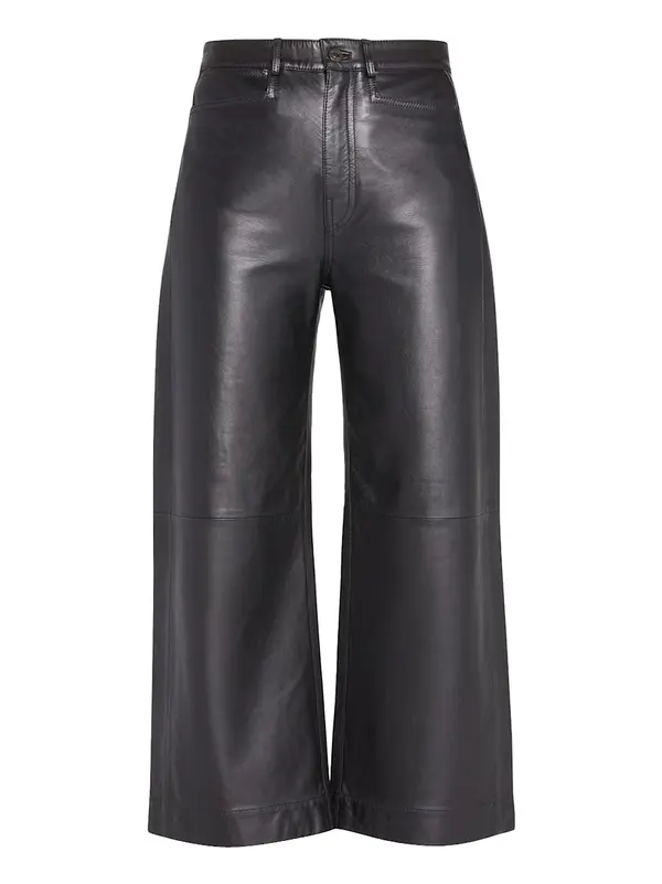 Proenza Schouler White Label High-rise Leather Culottes - Black
