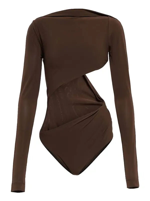 Jacquemus Le Body Carozzu Cutout Bodysuit - Brown