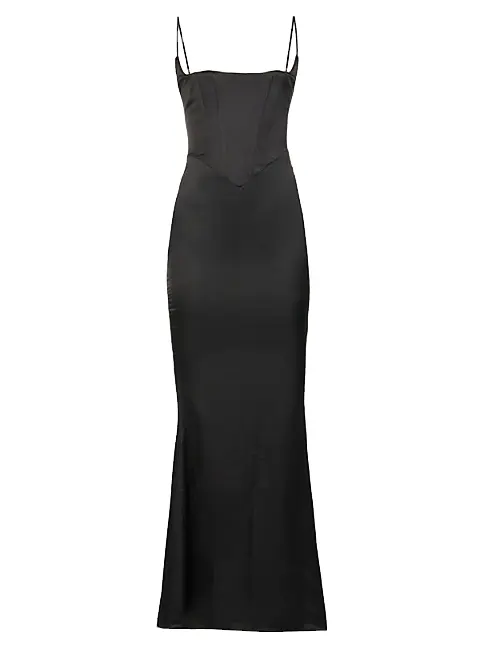 House Of Cb Olivette Corset Maxi Dress - Black