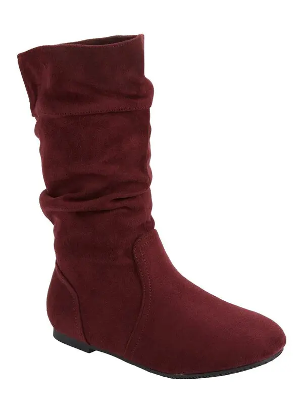 DREAM PAIRS Riding Boot - Burgundy