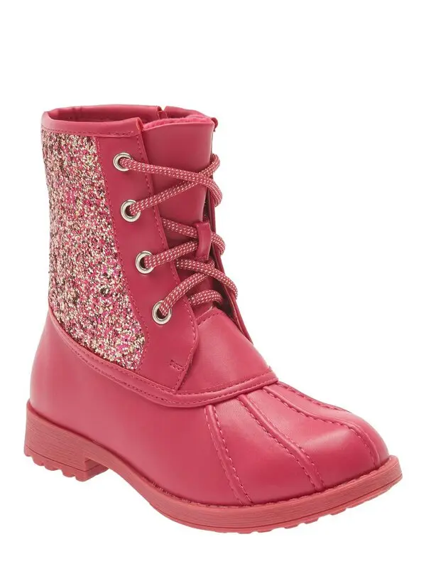 DREAM PAIRS Glitter Duck Boots - Fuchsia