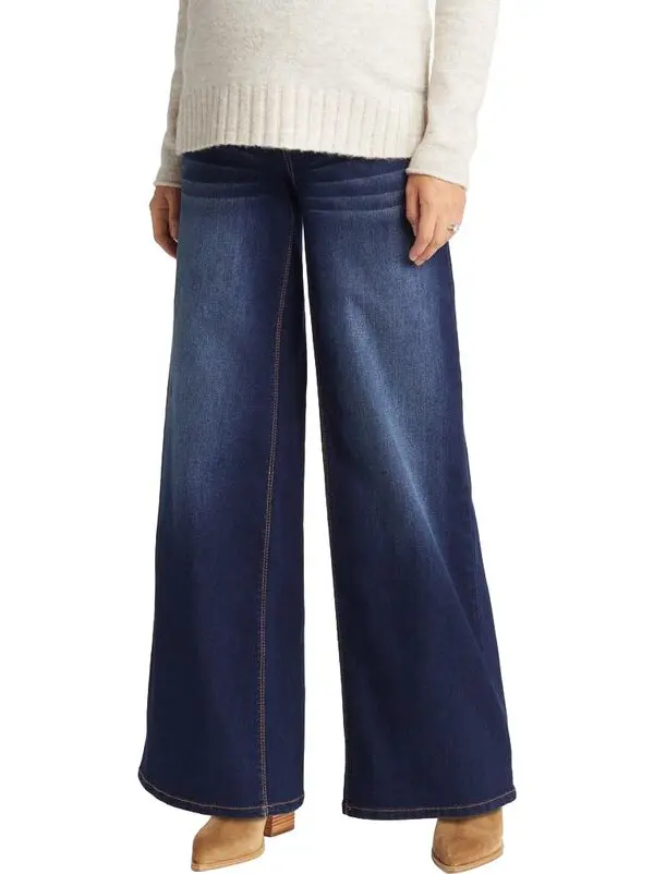 1822 Denim Over The Bump High-waist Wide-leg Maternity Jeans - Lennox