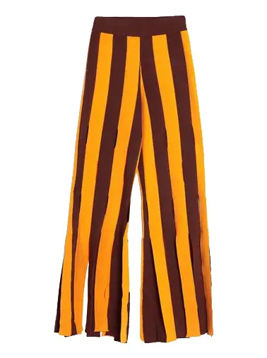 Palm Angels Striped Knit Pants - Brown