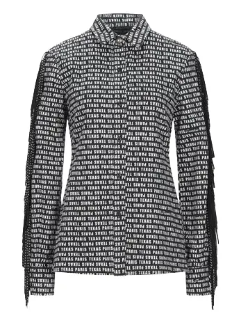 FRANKIE MORELLO Two-tone Embellished Shirt - Black