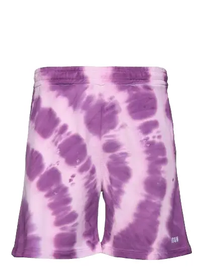 MSGM Cotton French Terry Shorts - Pink