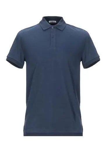 BIKKEMBERGS Polo Shirt Size Cotton, Elastane - Blue