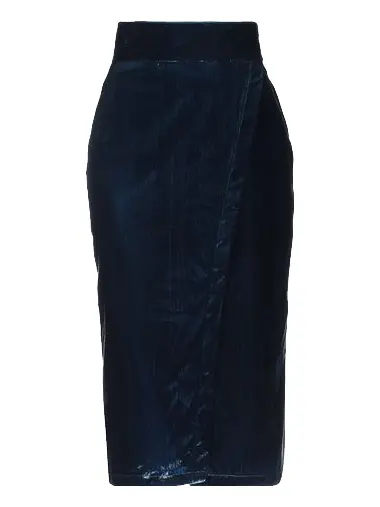 L' AUTRE CHOSE Midi Velvet Skirt - Blue