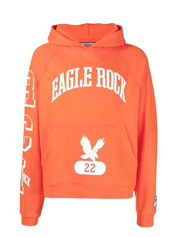Reese Cooper Logo-print Cotton Hoodie - Orange