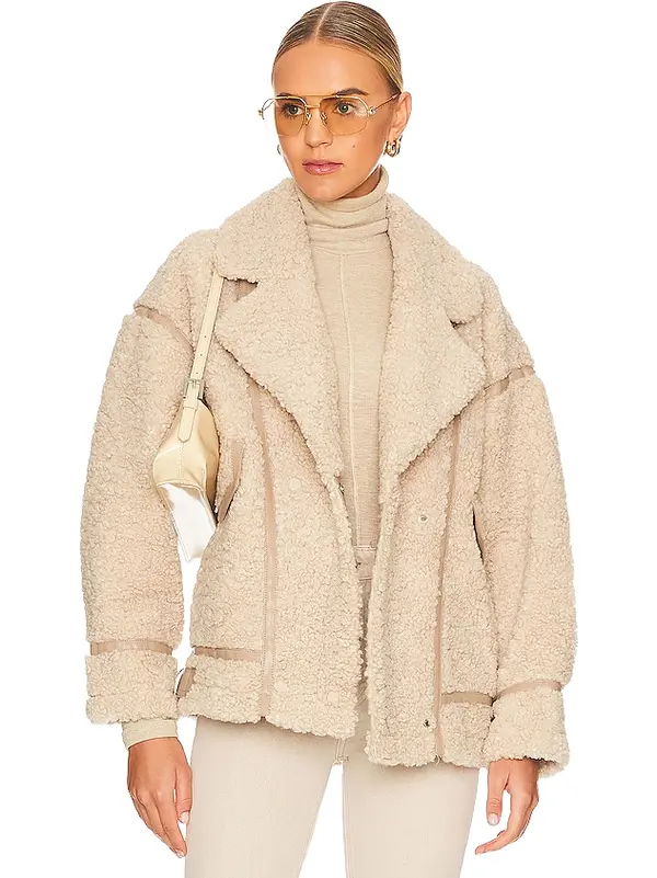 LAMARQUE Badu Sherpa Jacket - Beige
