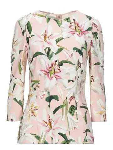 Dolce & Gabbana Floral-print Crepe Top - Pink