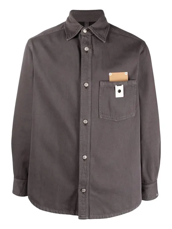 CRAIG GREEN Denim Long-sleeved Shirt - Grey