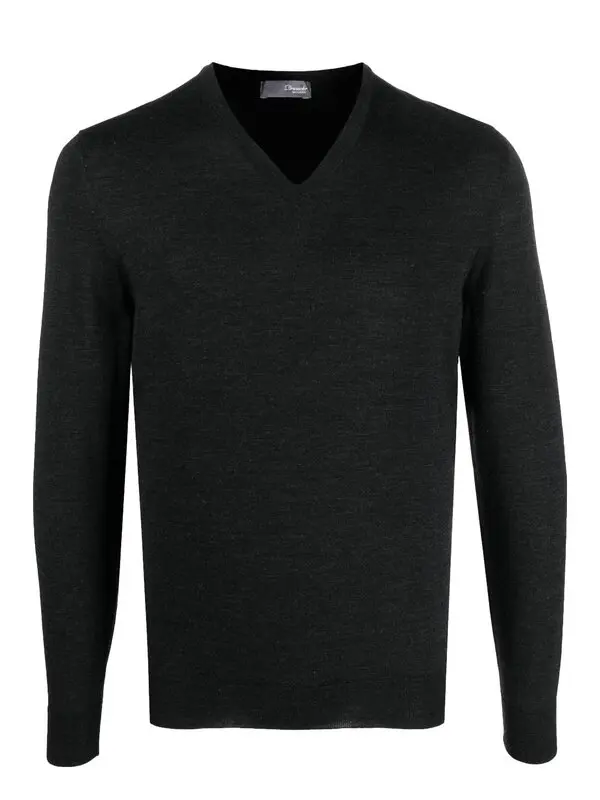 DRUMOHR V-neck Knitted Jumper - Grey