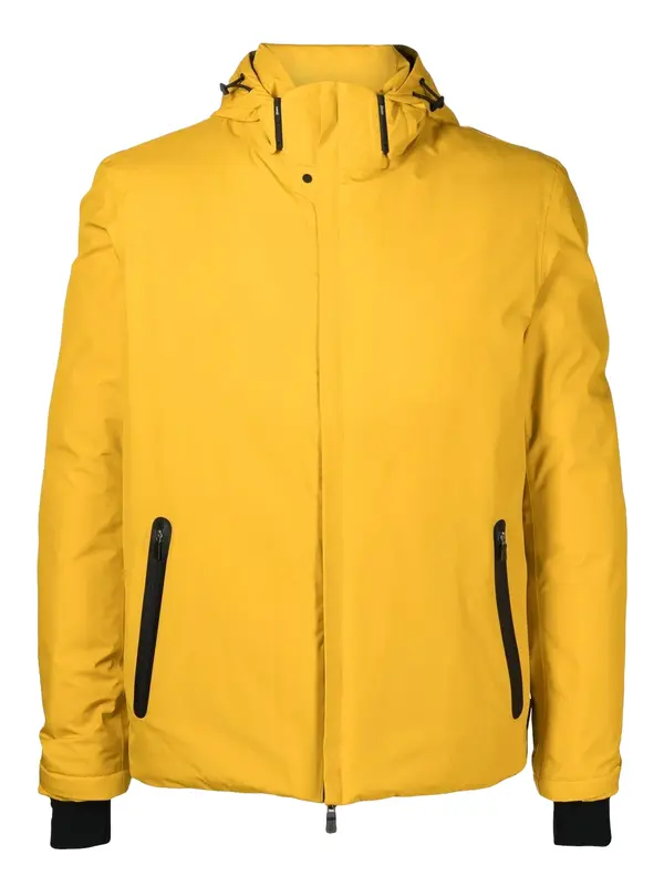 Herno Padded Drawstring Hooded Jacket - Yellow