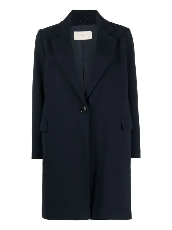 CIRCOLO 1901 Buttoned Single-breasted Coat - Blue