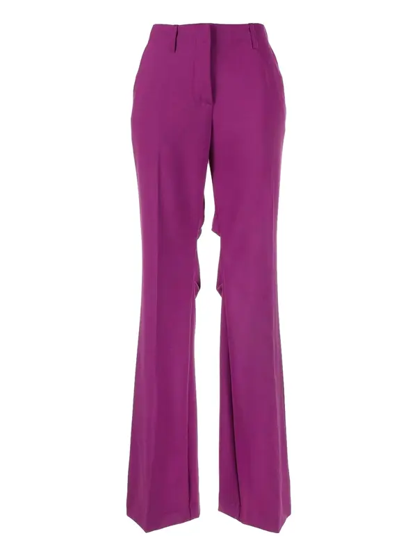 Off-White Mid-rise Flared Trousers - Purple