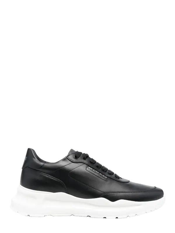 Philipp Plein Runner Low-top Leather Sneakers - Black