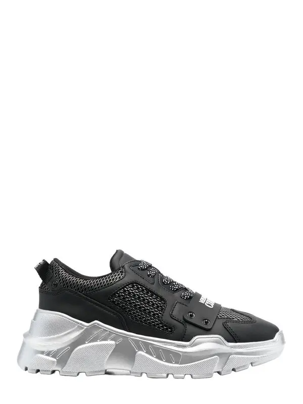 Versace Speedtrack Logo-print Low-top Sneakers - Black