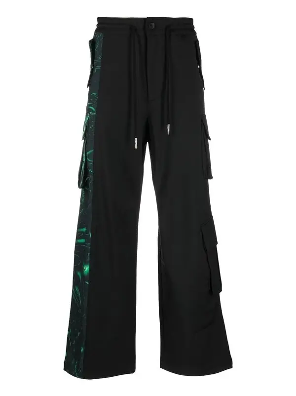 FENG CHEN WANG Graphic Logo Track Pants - Black