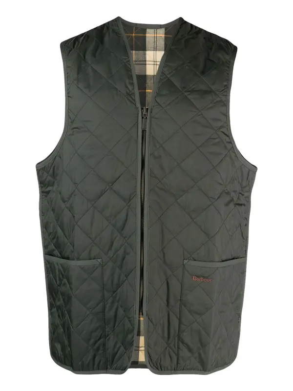 Barbour Quilted Zip-up Gilet - Green