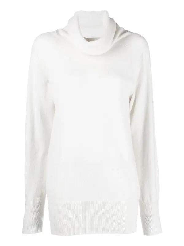 Malo Roll-neck Cashmere Jumper - White