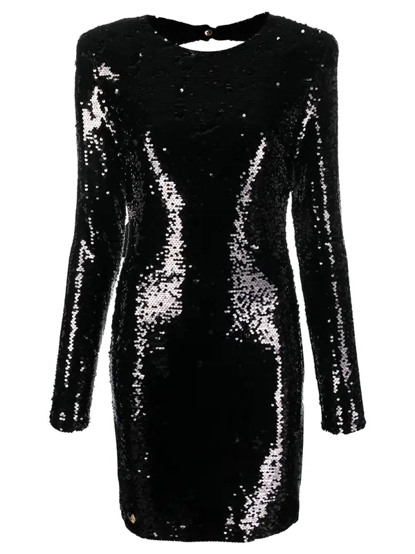 Philipp Plein Sequin-embellished Mini Dress - Black