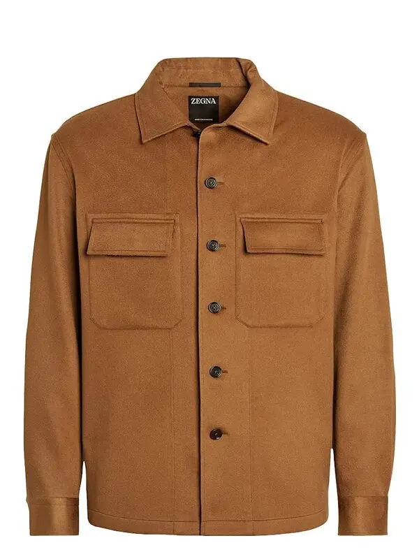 Zegna Cashmere Overshirt - Foliage