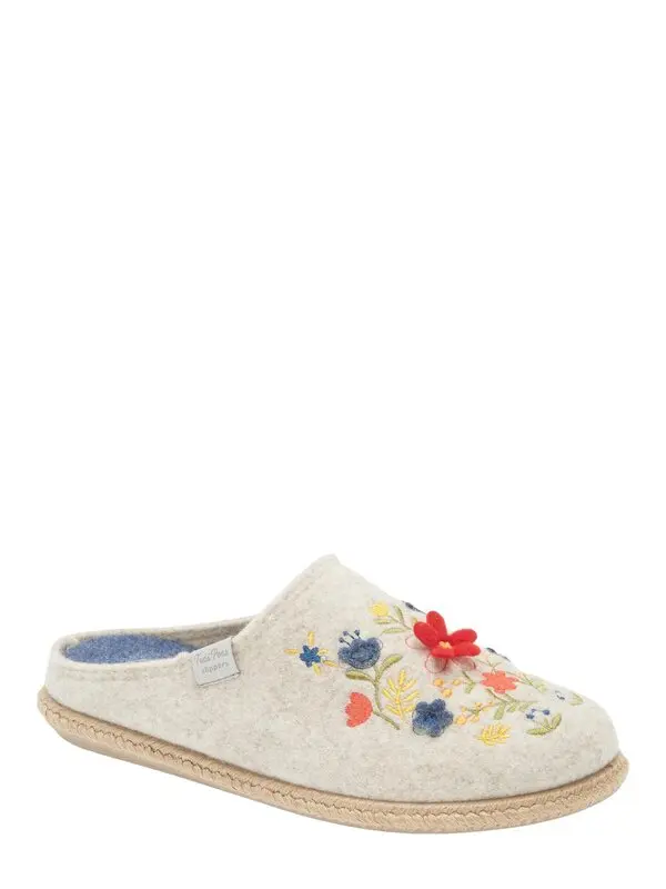 TONI PONS Deli Slipper - Ecru Floral