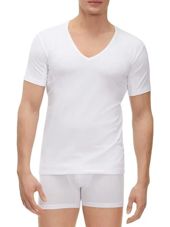 Falke Outlast Deep V-neck T-shirt - White